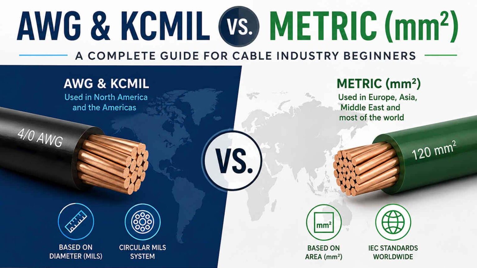AWG & kcmil vs. Metric (mm²) - A Complete Guide for Cable Size